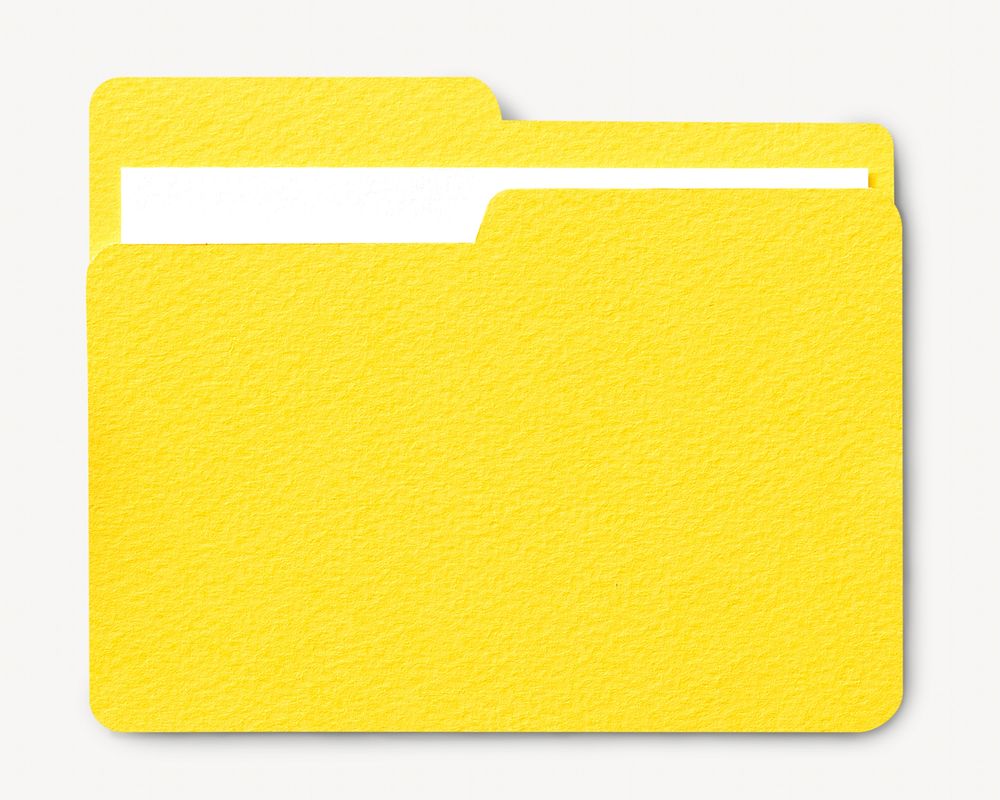 Yellow document folder, isolated image | Free Photo - rawpixel