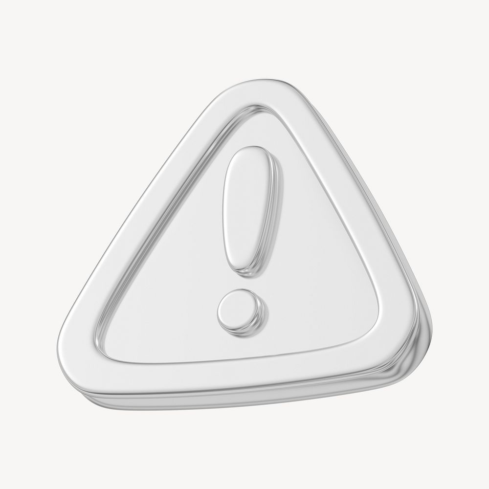 3D metallic caution sign | Premium Photo - rawpixel