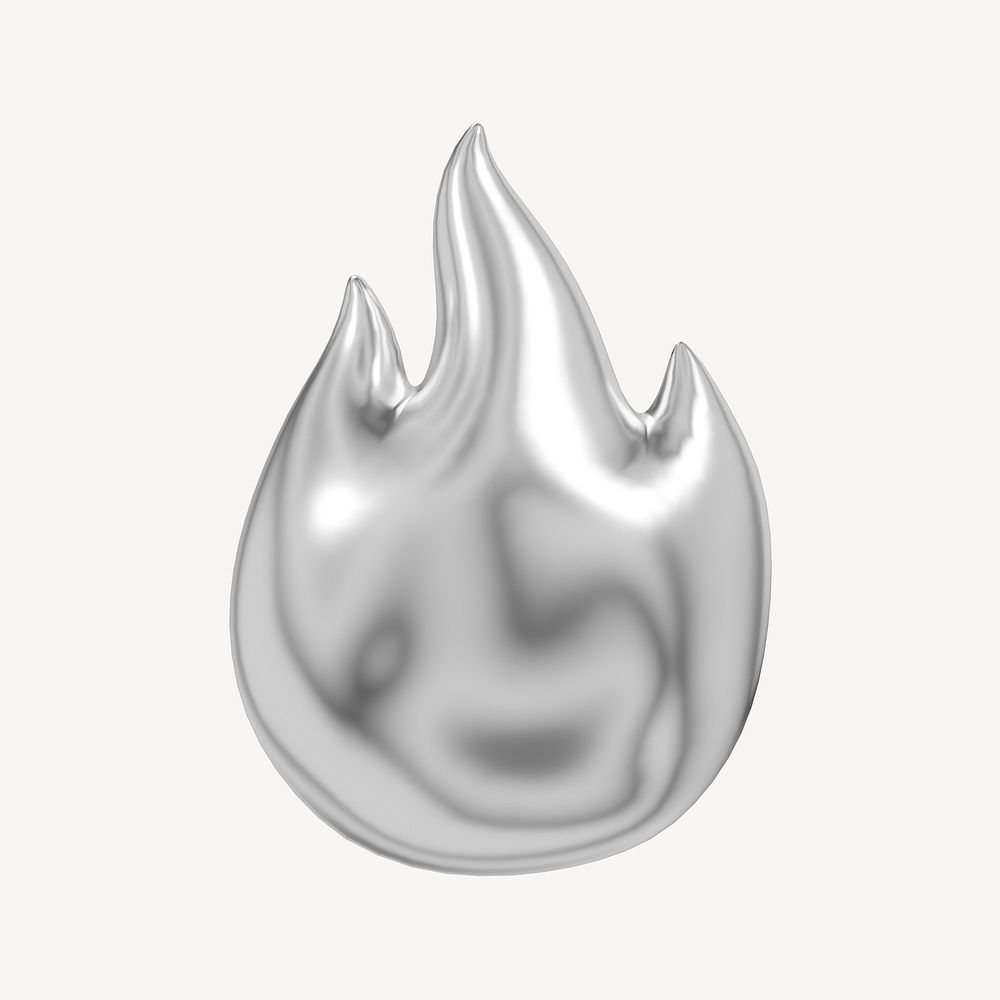 3D metallic silver flame | Premium Photo - rawpixel