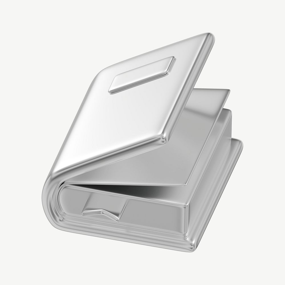3D metallic book psd | Premium PSD - rawpixel