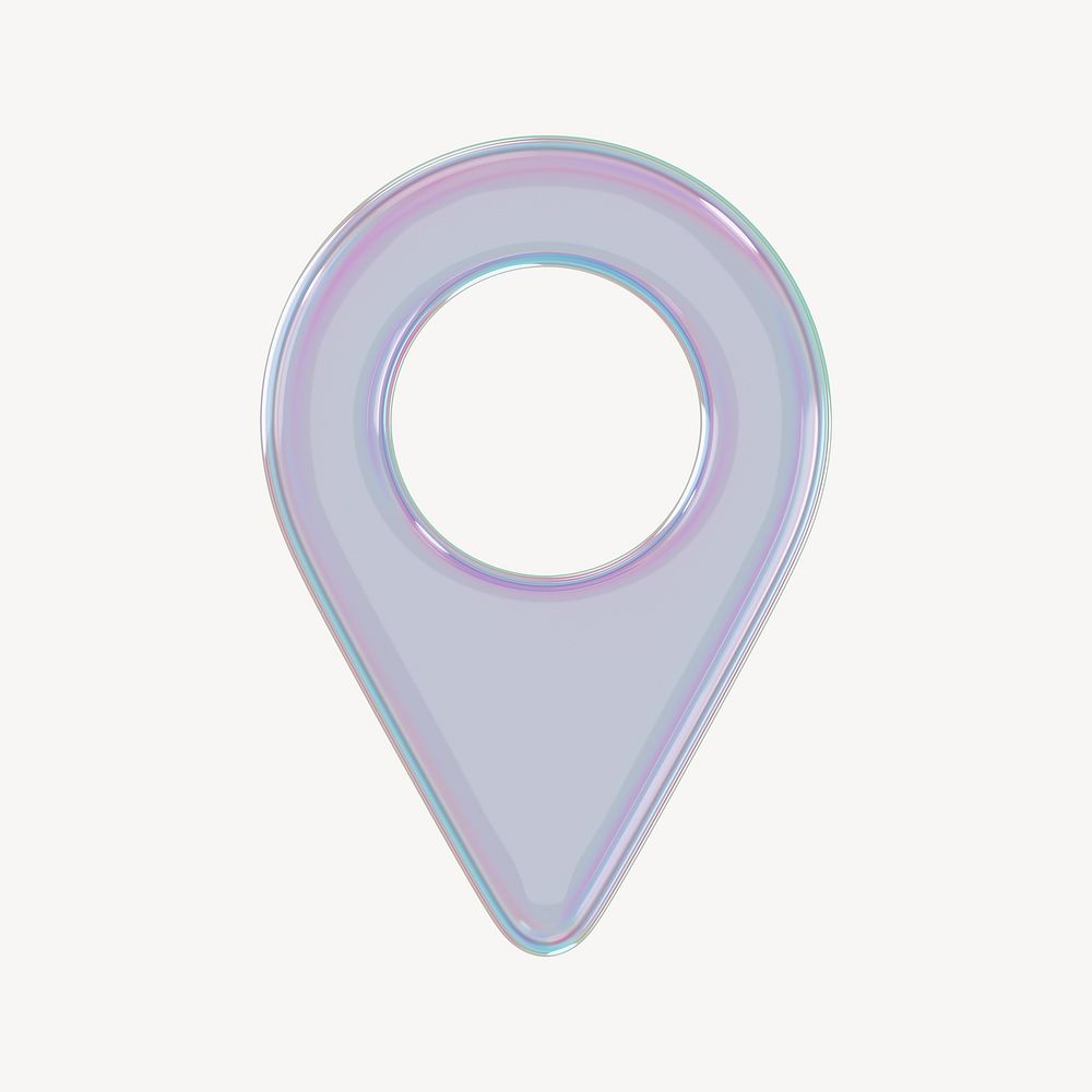 3D holographic transparent location pin | Premium Photo - rawpixel