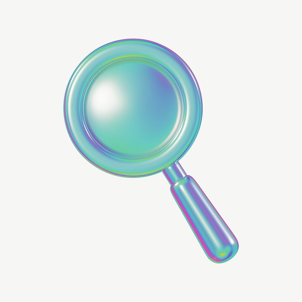 3D metallic magnifying glass icon | Premium PSD - rawpixel