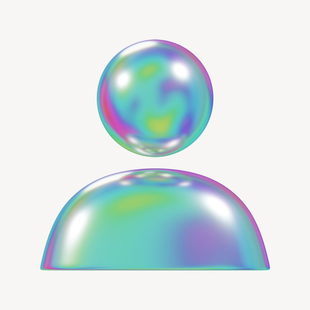 3D metallic user profile icon | Premium Photo - rawpixel
