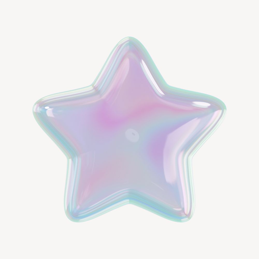 3D holographic transparent star | Premium Photo - rawpixel