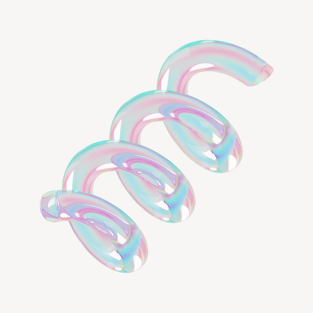 3D holographic spring shape | Premium Photo - rawpixel