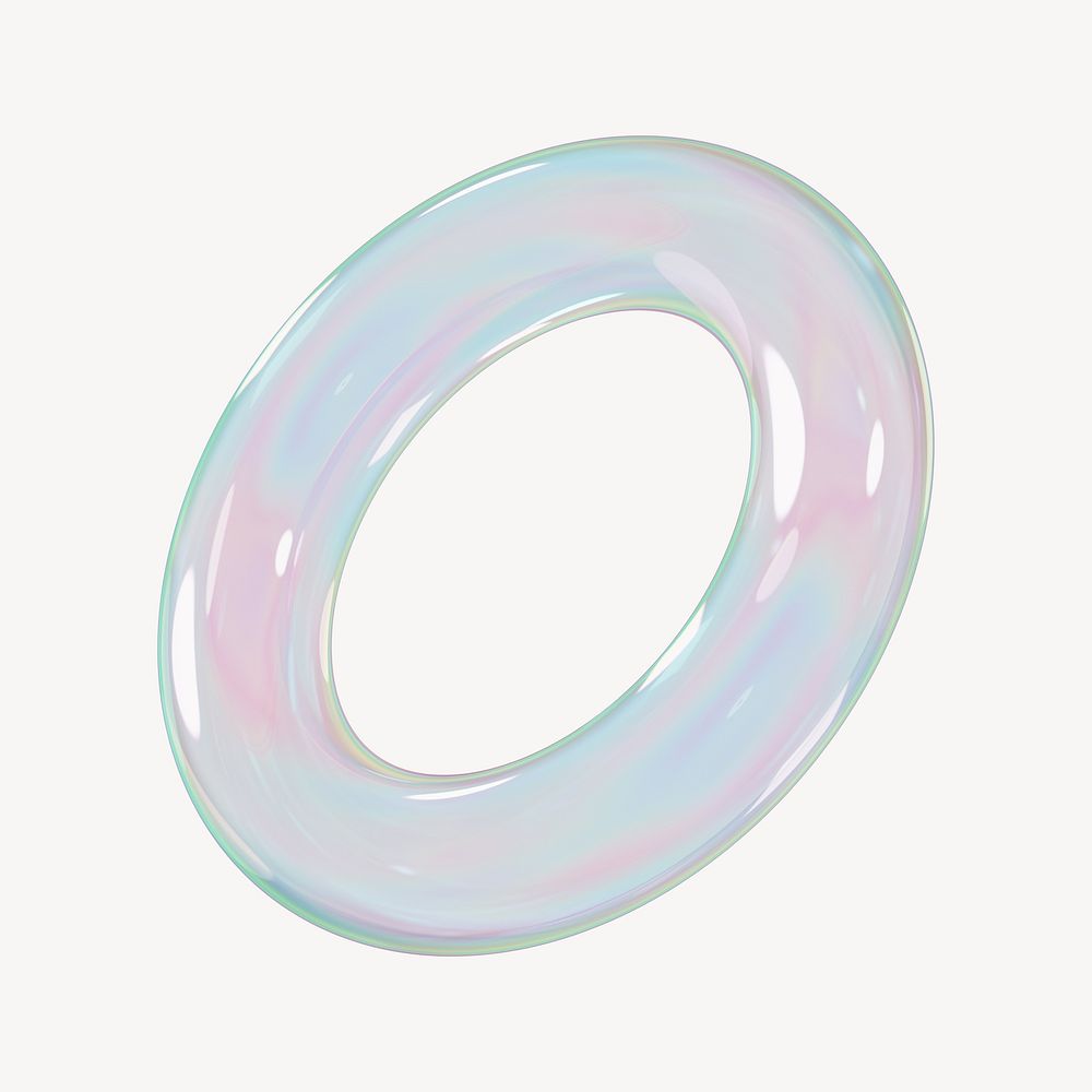 3D holographic ring, torus geometric | Free Photo - rawpixel