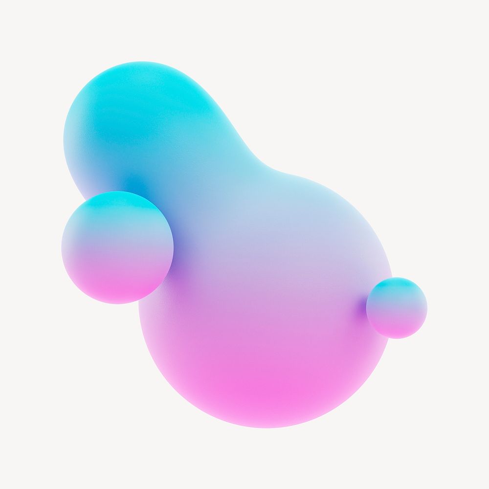 3D gradient pink liquid fluid, | Premium PSD - rawpixel