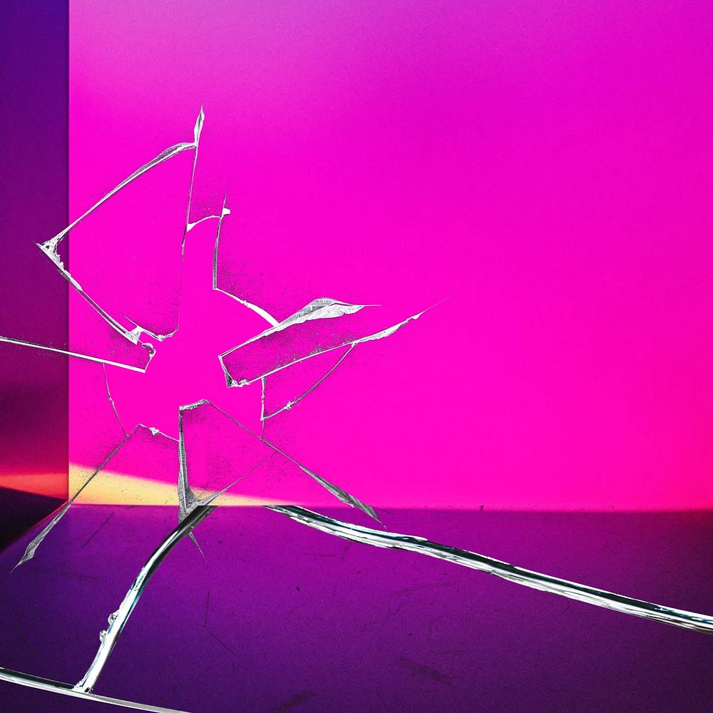 Cracked glass pink background | Premium Photo - rawpixel