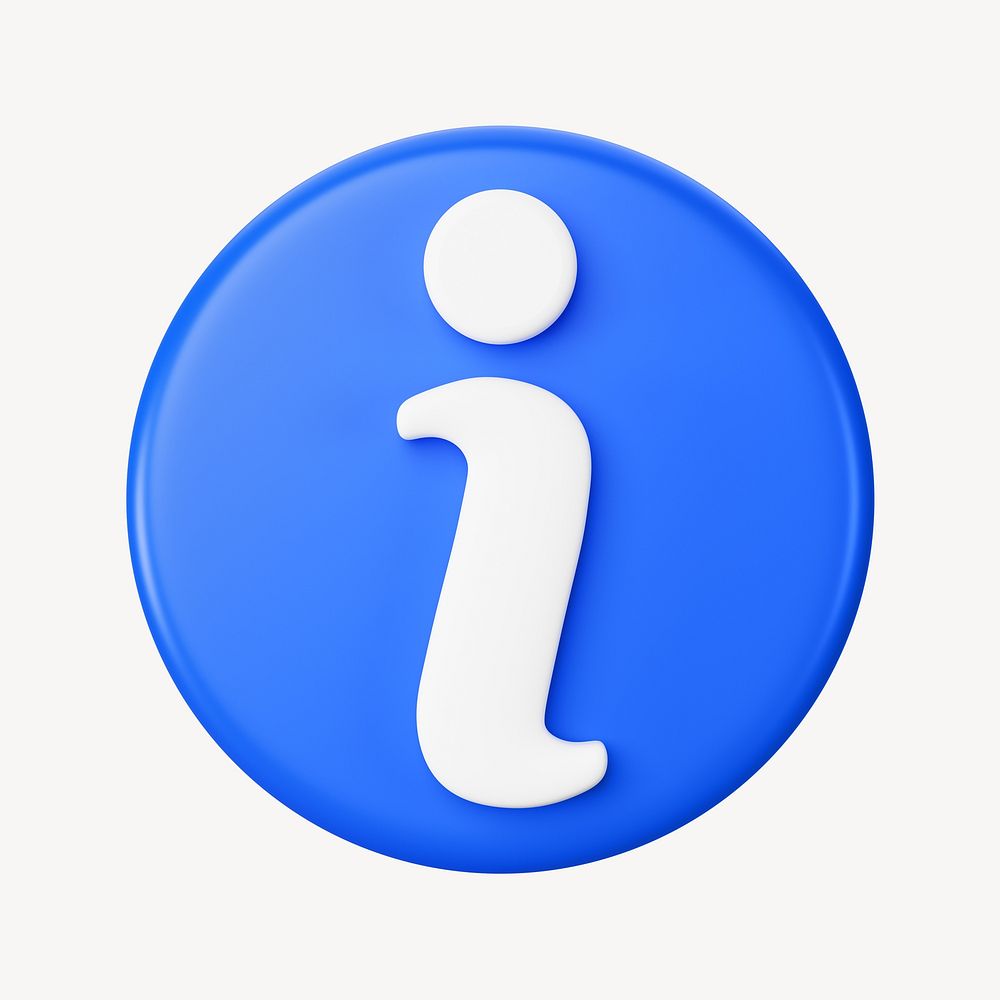 3D information icon isolated design | Premium Photo - rawpixel