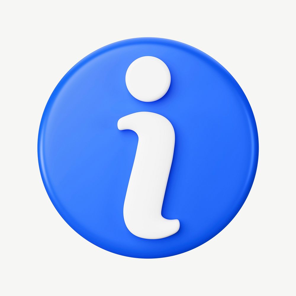 3D information icon collage element | Premium PSD - rawpixel