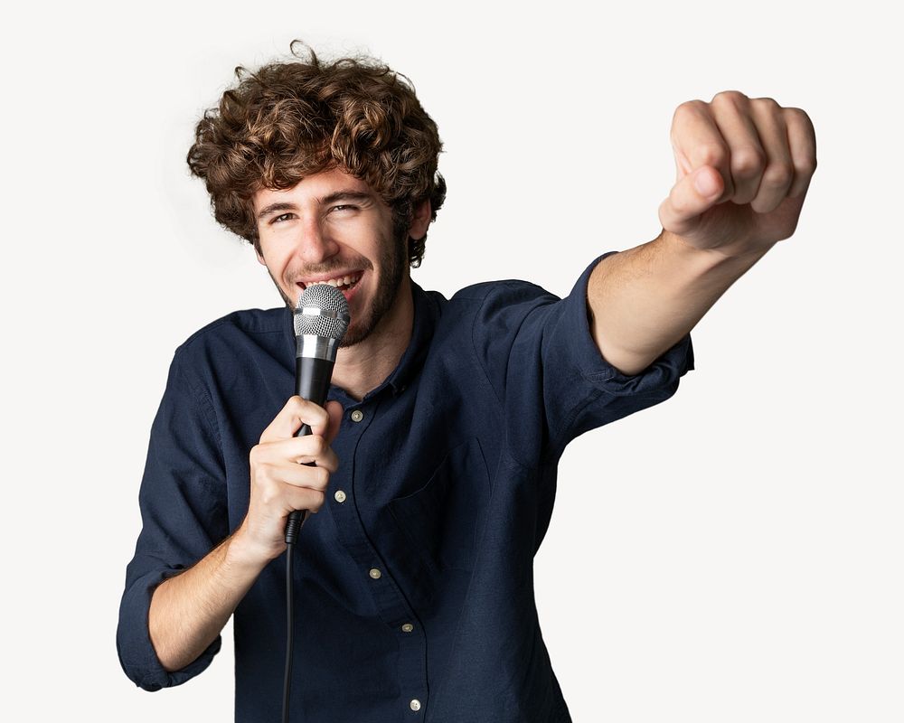 Standup comedy man, isolated image | Free Photo - rawpixel
