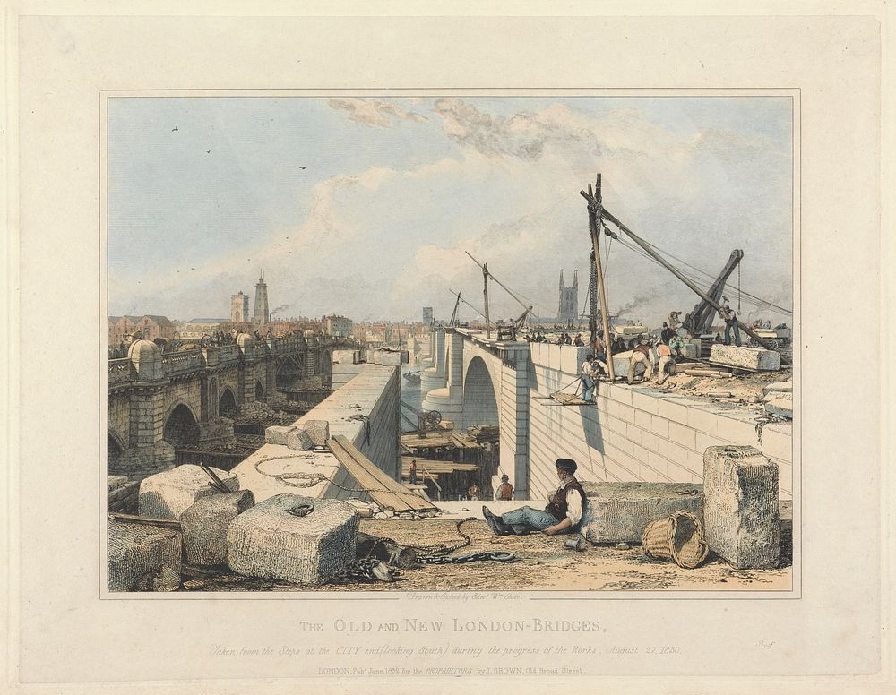 Old and New London Bridge | Free Photo - rawpixel