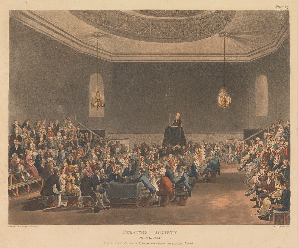 Debating Society, Piccadilly | Free Photo Illustration - rawpixel