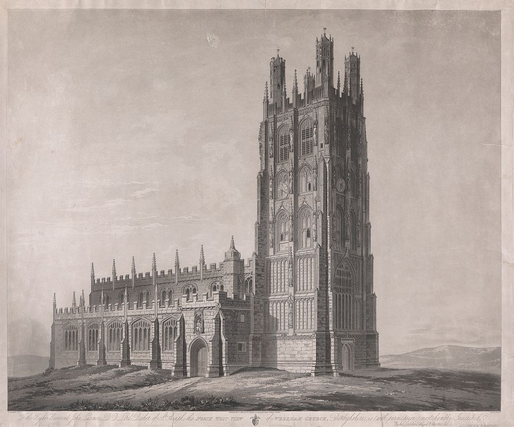 North West View Wrexham Church | Free Photo Illustration - rawpixel