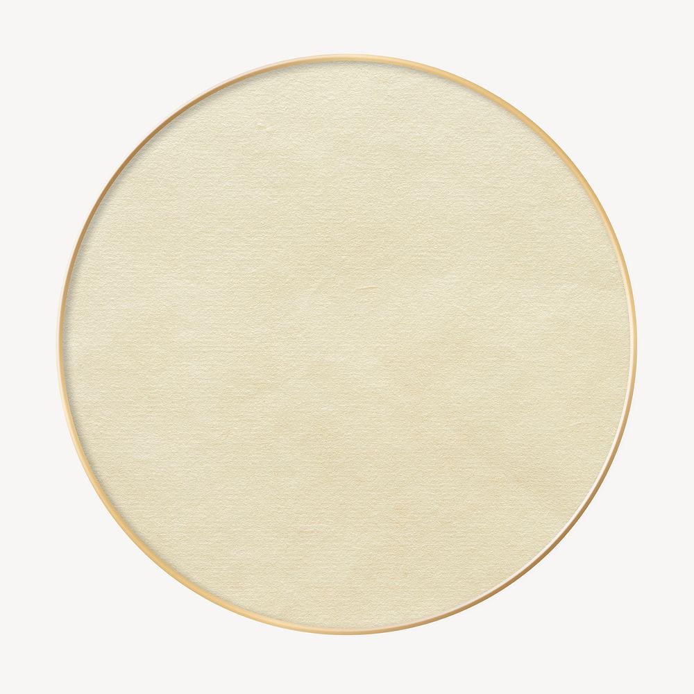 Round minimal gold frame, paper | Premium PSD - rawpixel