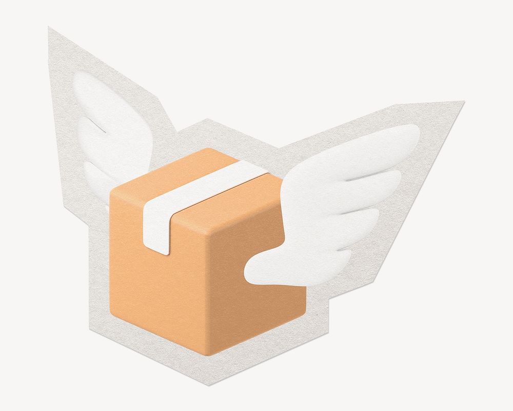 3D parcel box paper element | Free Photo Illustration - rawpixel