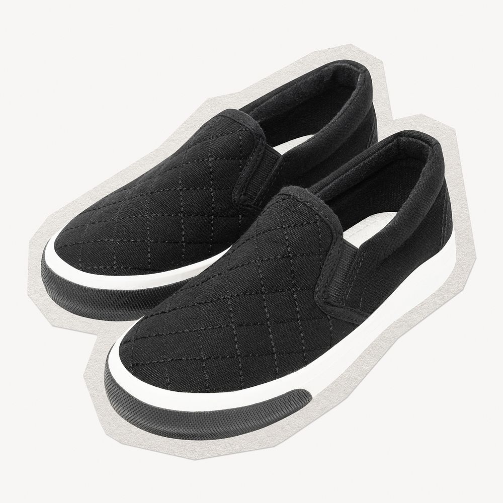 Black sneakers paper element white | Premium Photo - rawpixel