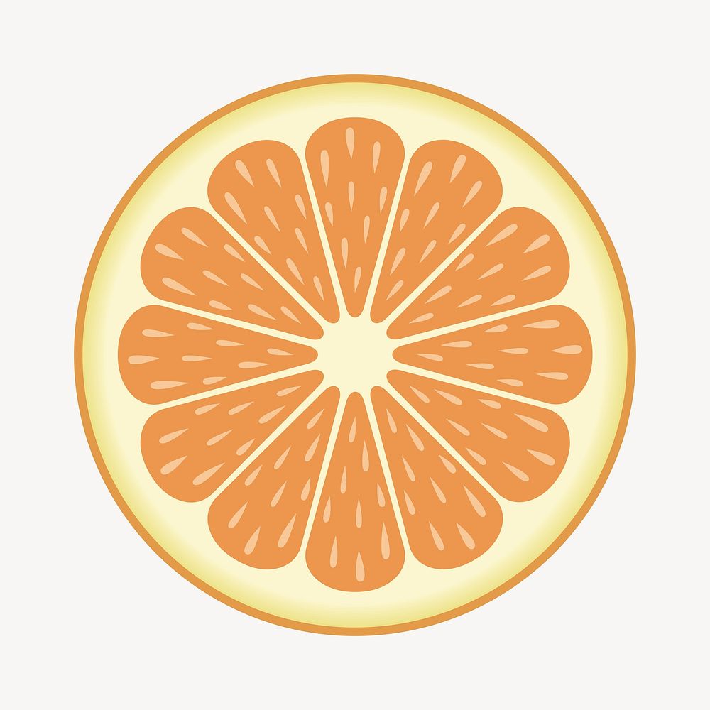 Orange collage element vector | Free Vector - rawpixel