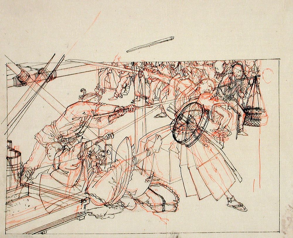 Preparatory Drawing Book Illustration Tsukioka | Free Photo ...