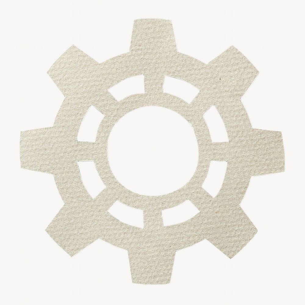 Paper craft art cog icon | Free Photo - rawpixel
