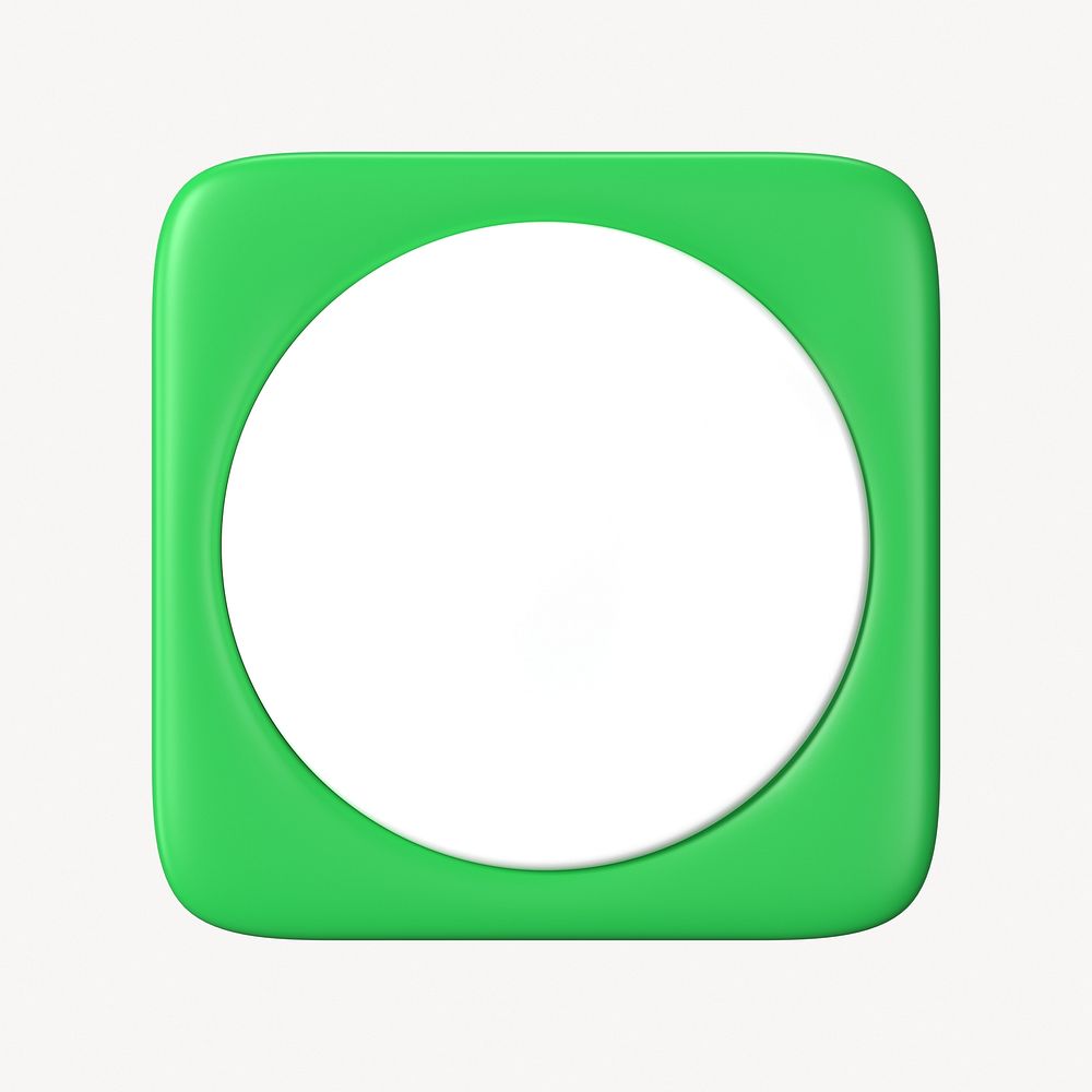 3D square shape clipart, green | Free Photo Illustration - rawpixel