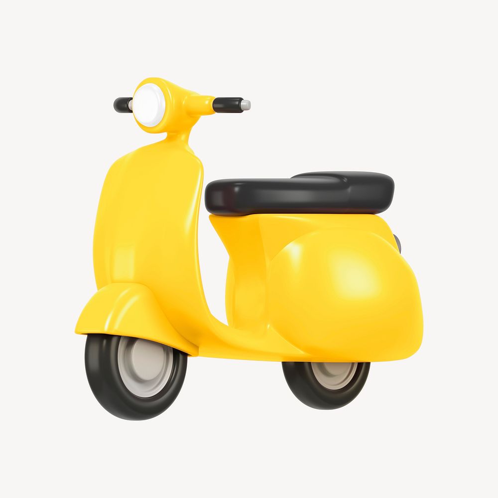 Yellow motorcycle, 3D EV vehicle | Premium PSD - rawpixel