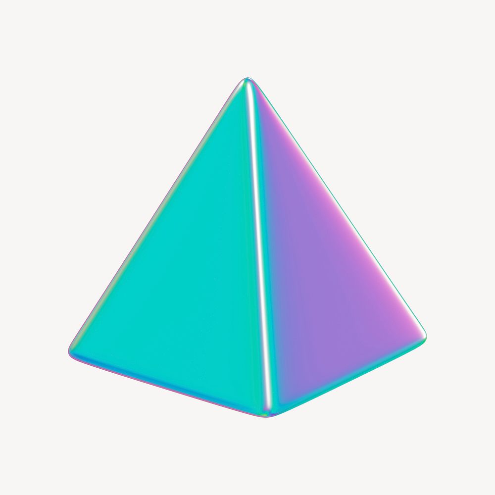 3D metallic pyramid, geometric shape | Premium PSD - rawpixel