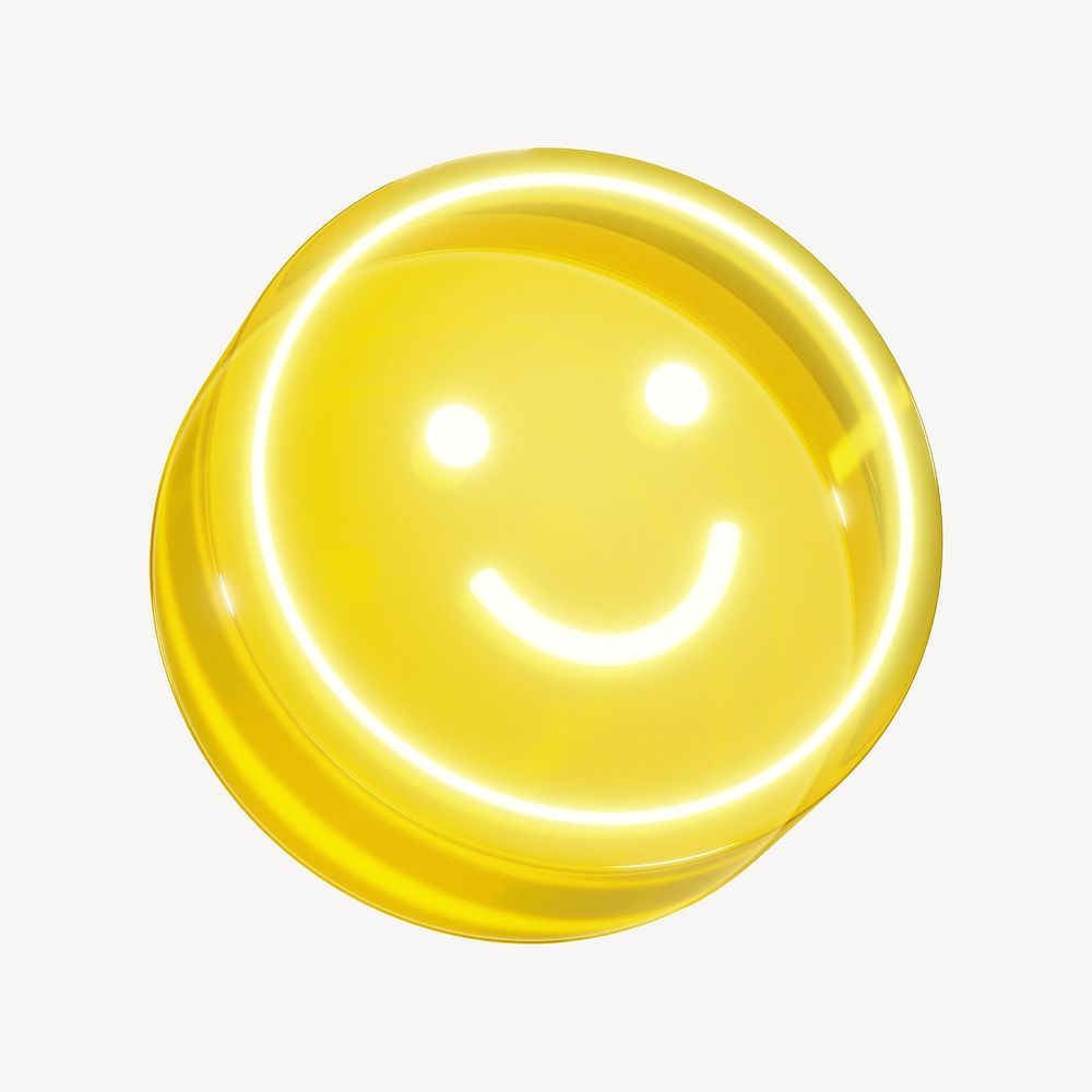 3D yellow happy face emoticon | Premium Photo - rawpixel