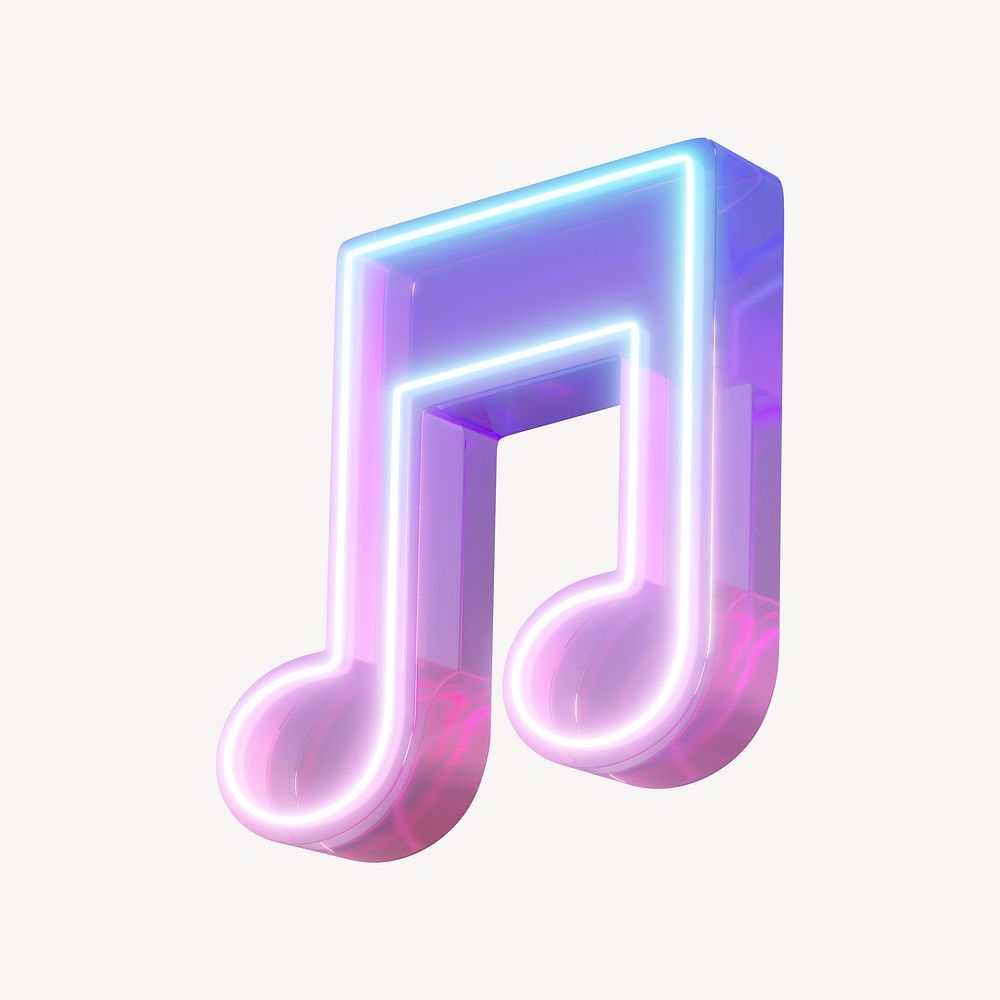 Music note neon icon | Free Photo - rawpixel