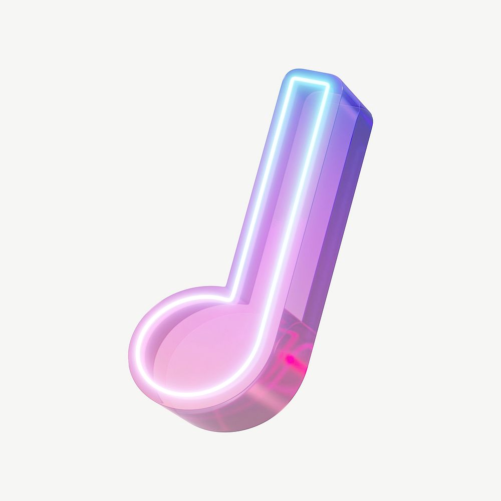 Music note neon icon psd | Premium PSD - rawpixel