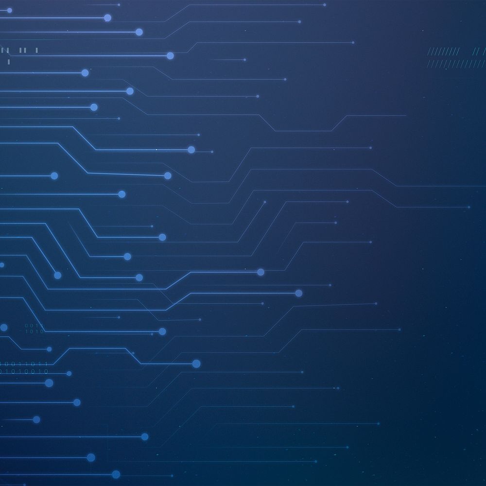 Microchip lines blue background, digital | Premium Photo - rawpixel