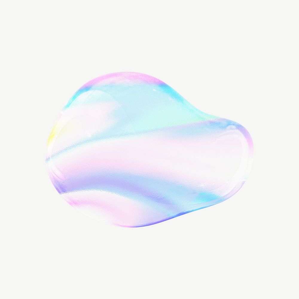Abstract holographic blob shape psd | Premium PSD - rawpixel