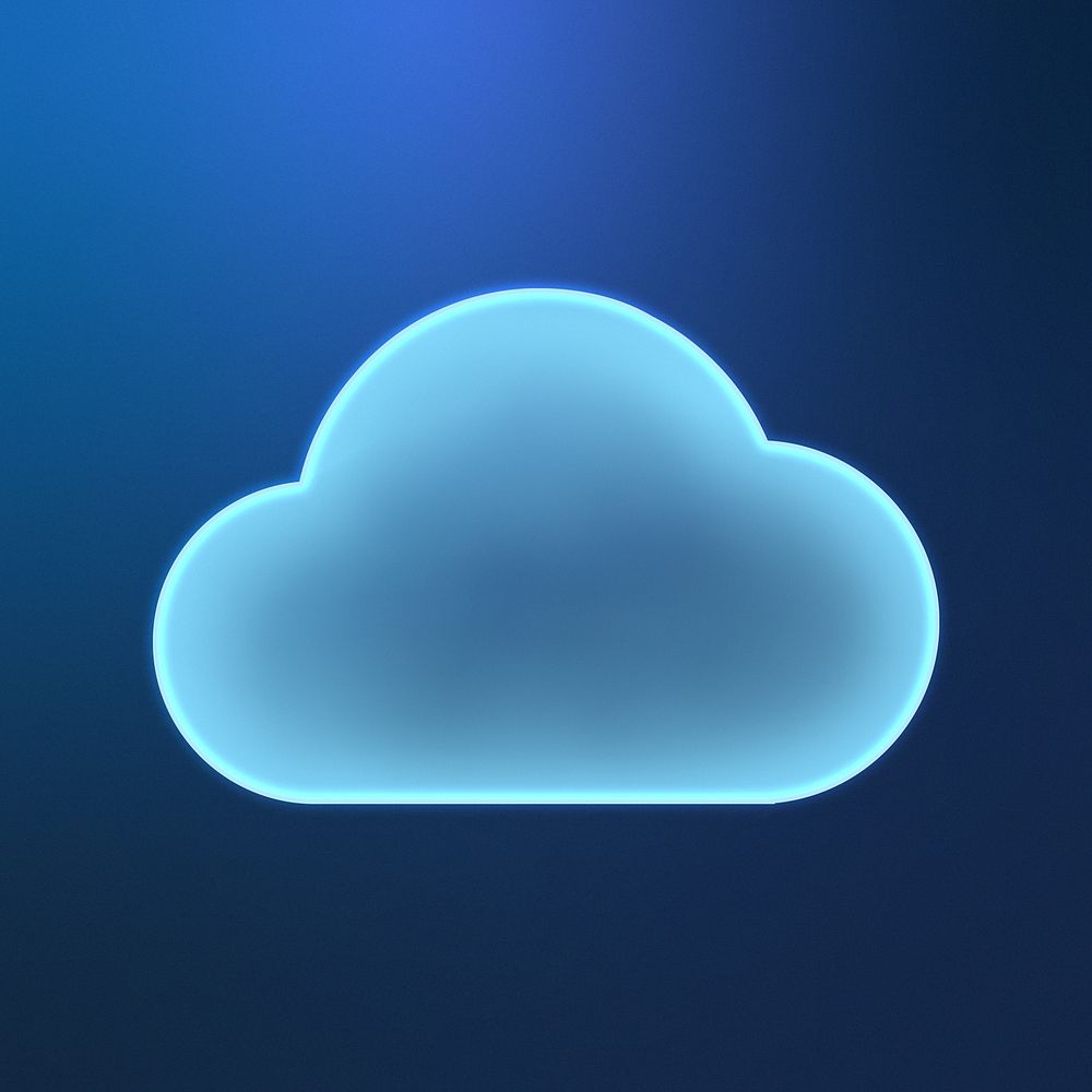Blue cloud icon | Premium Photo - rawpixel