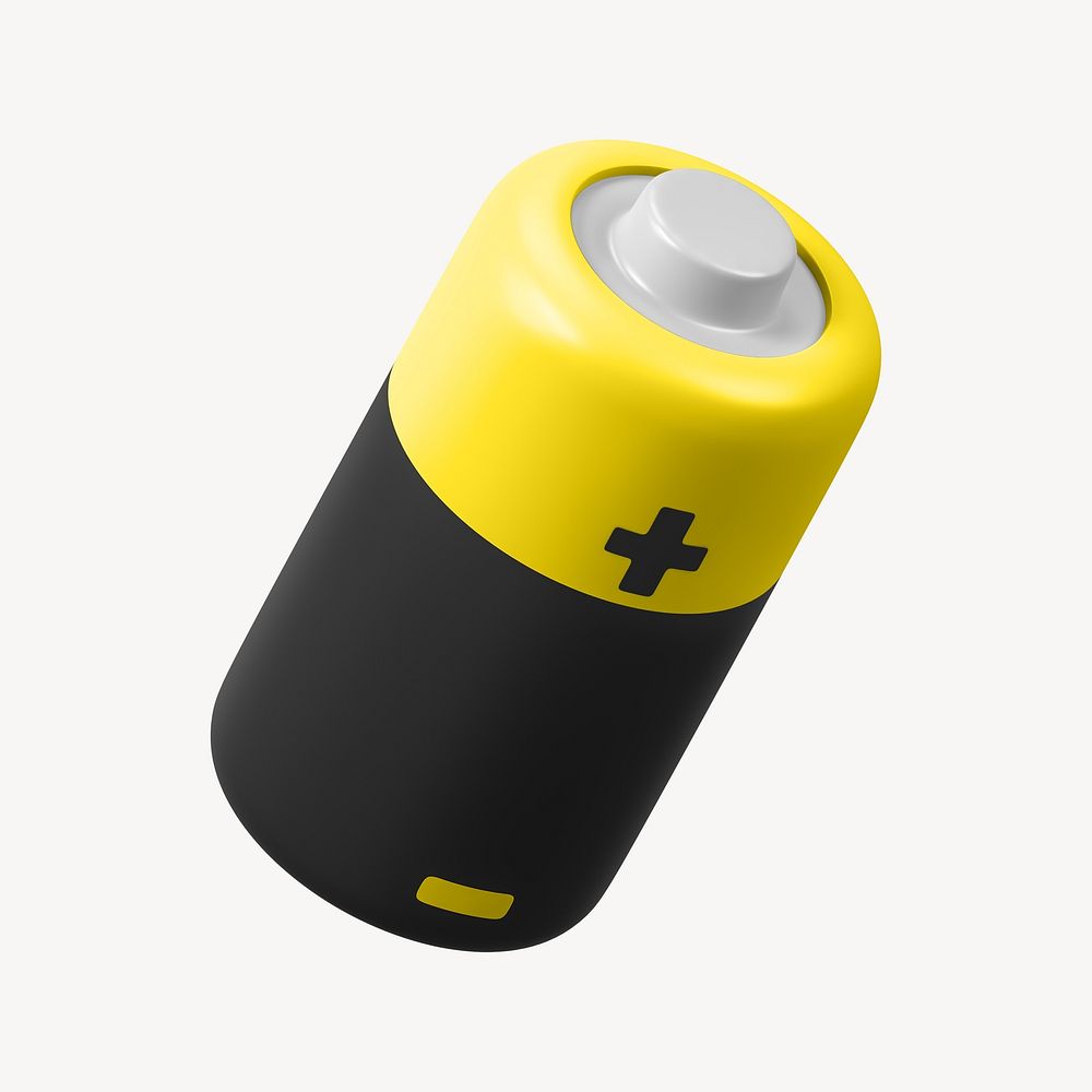 3D battery, element illustration | Free Photo Illustration - rawpixel