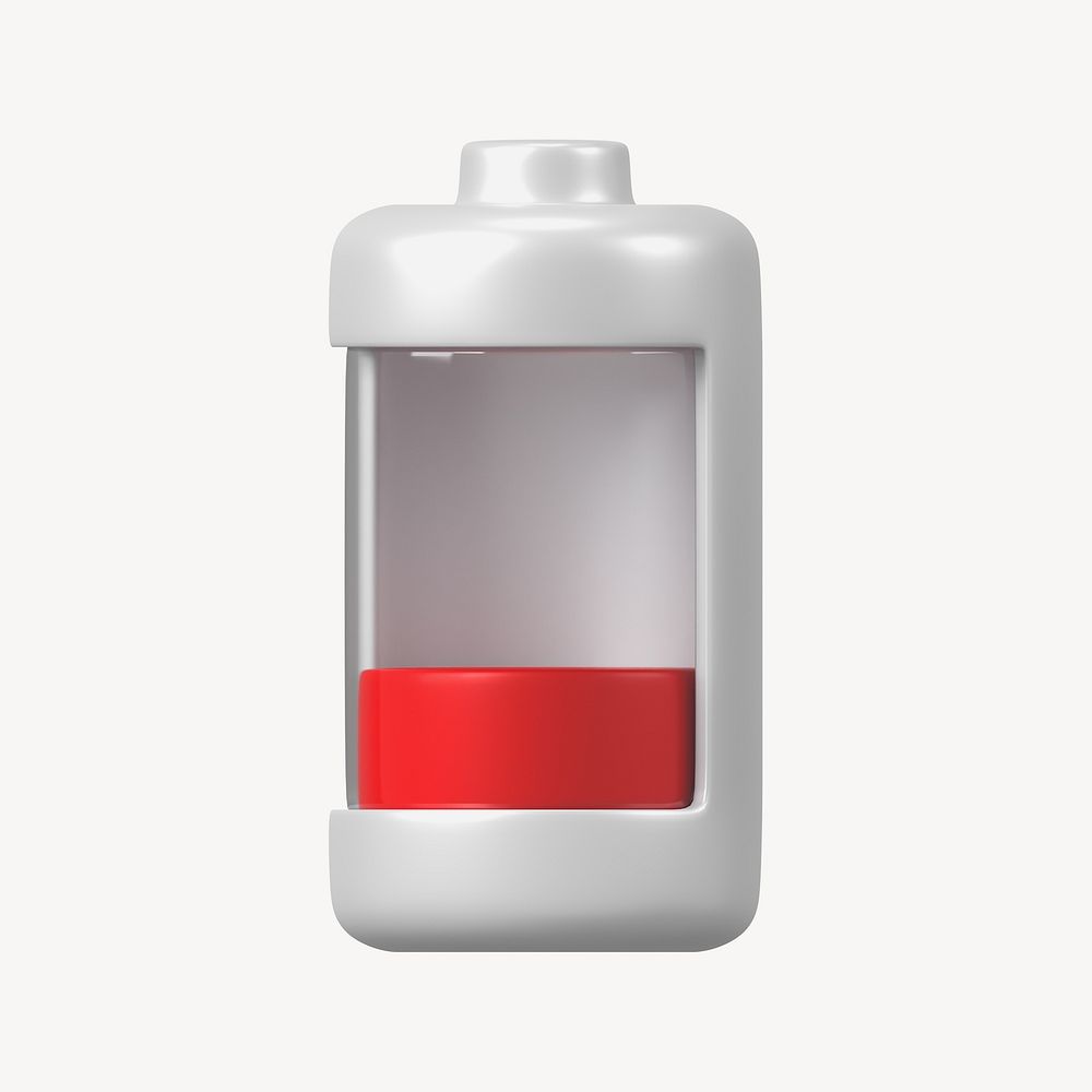 3D low battery icon, element | Free Photo Illustration - rawpixel
