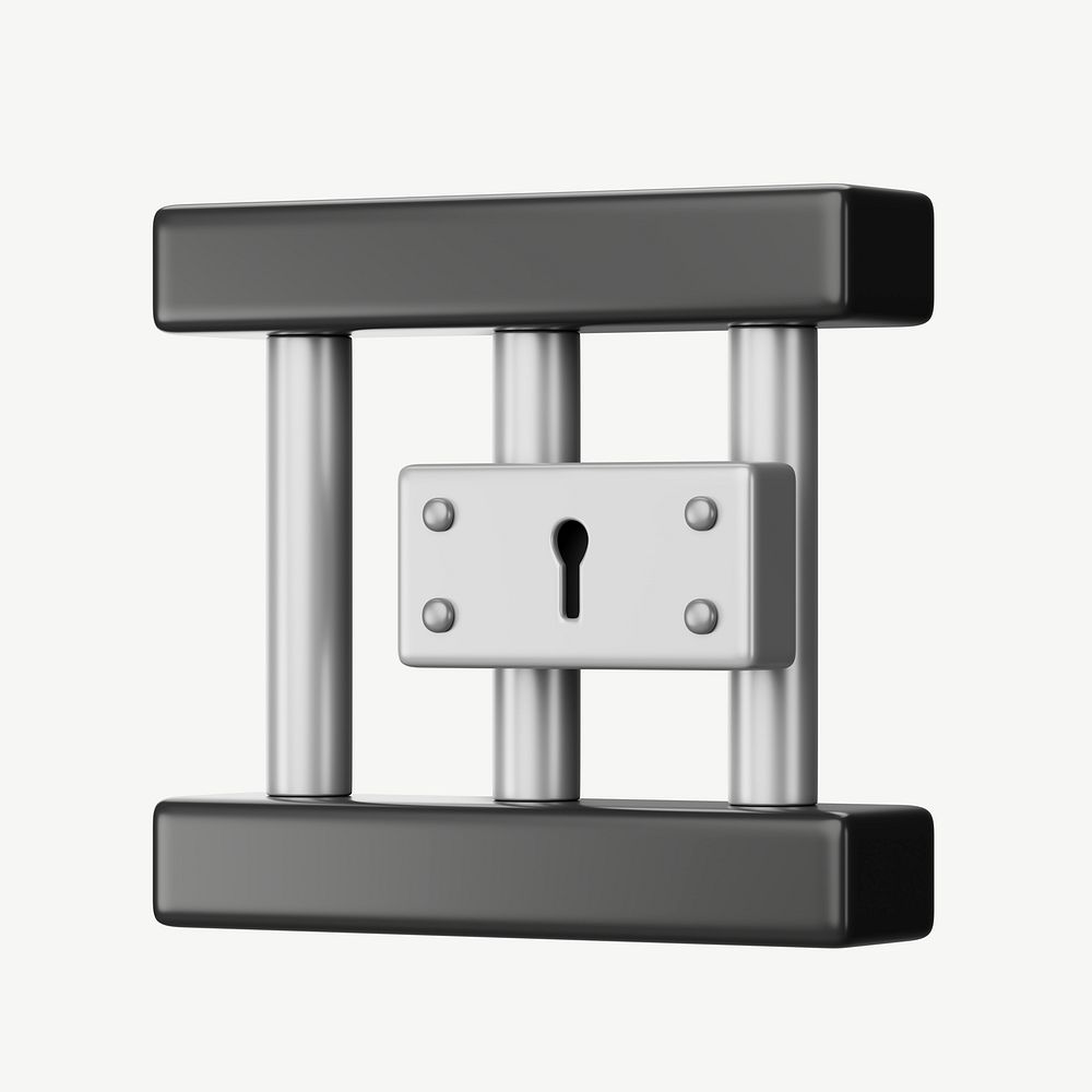 Black prison cell, 3D collage | Premium PSD - rawpixel