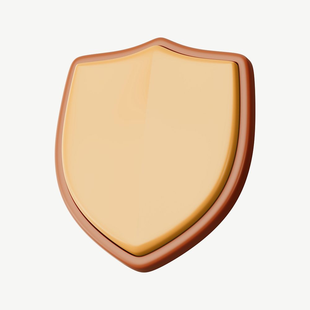 Brown wooden shield, 3D collage | Premium PSD - rawpixel