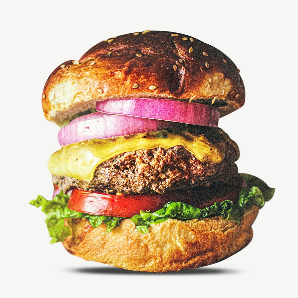 Gourmet burger collage element psd | Premium PSD - rawpixel