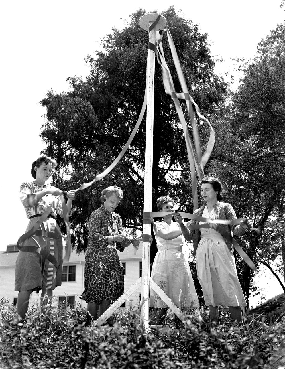 Womens Club Working Maypole 1947 | Free Photo - rawpixel