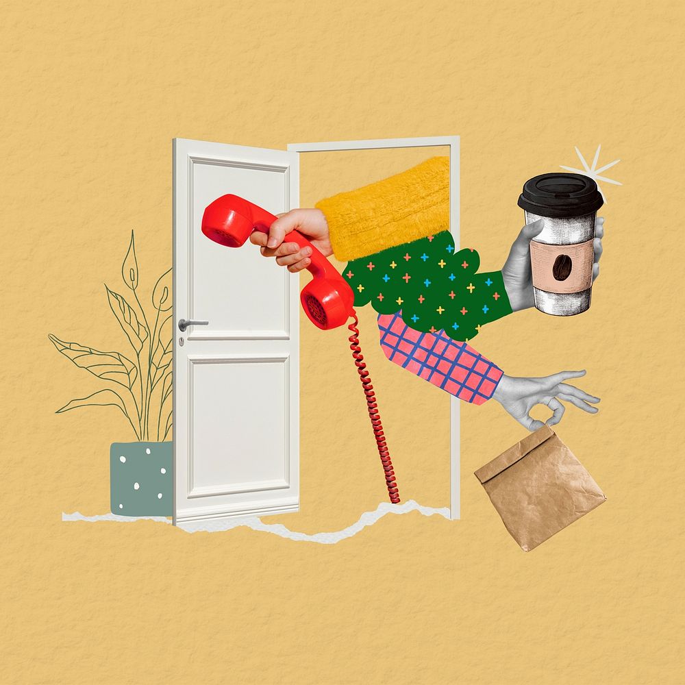 Food delivery aesthetic, creative collage | Premium Photo - rawpixel