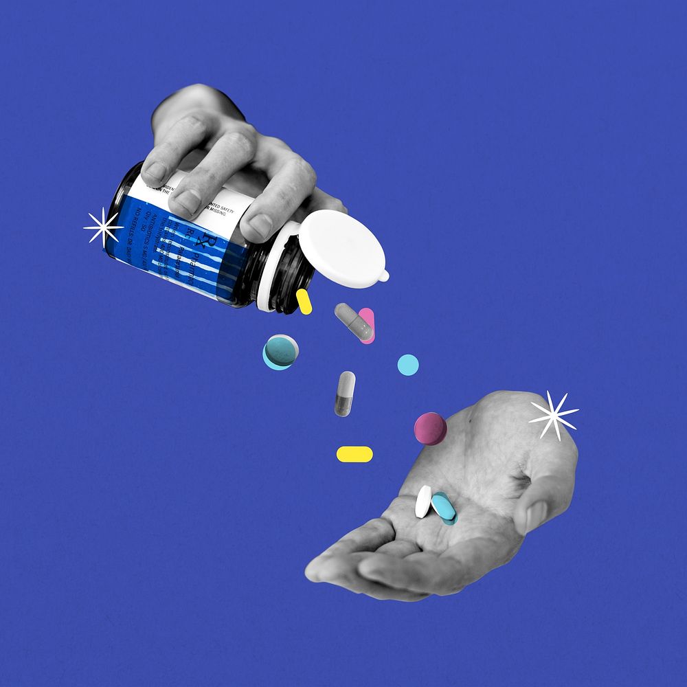 Health supplements, creative wellness collage | Premium Photo - rawpixel