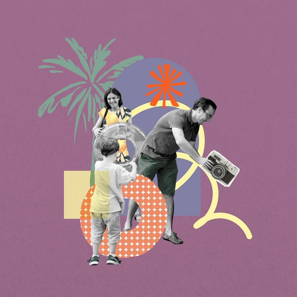 Family holiday trip, creative collage | Premium Photo - rawpixel