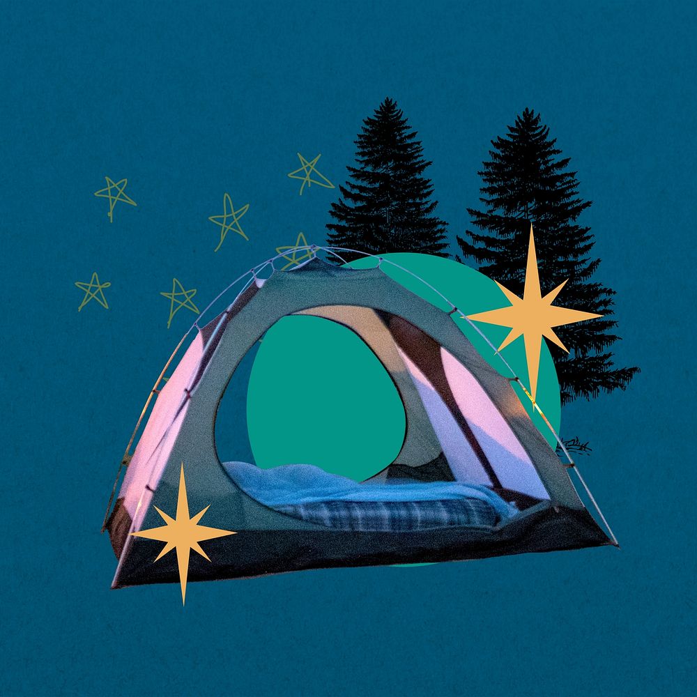Aesthetic camping trip, creative collage | Premium Photo - rawpixel