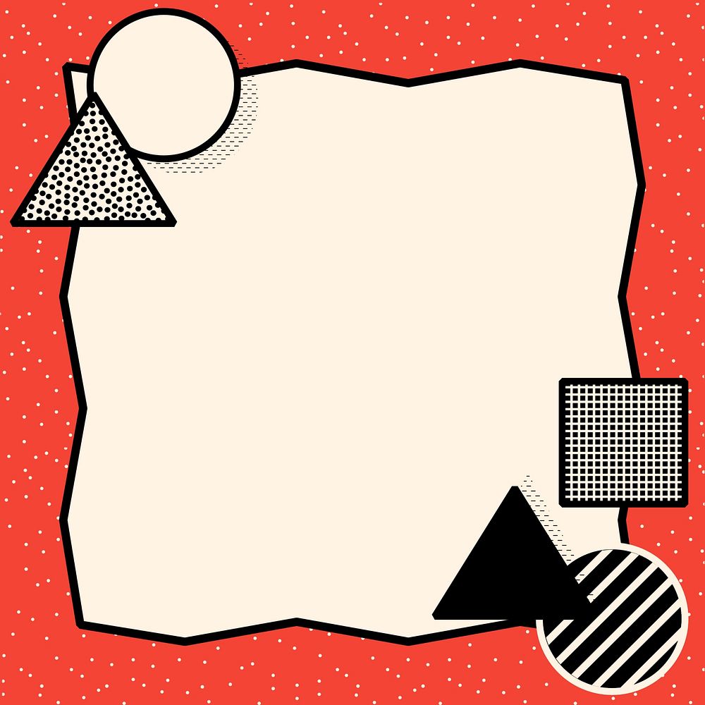 Red geometric frame background, abstract | Premium Photo - rawpixel