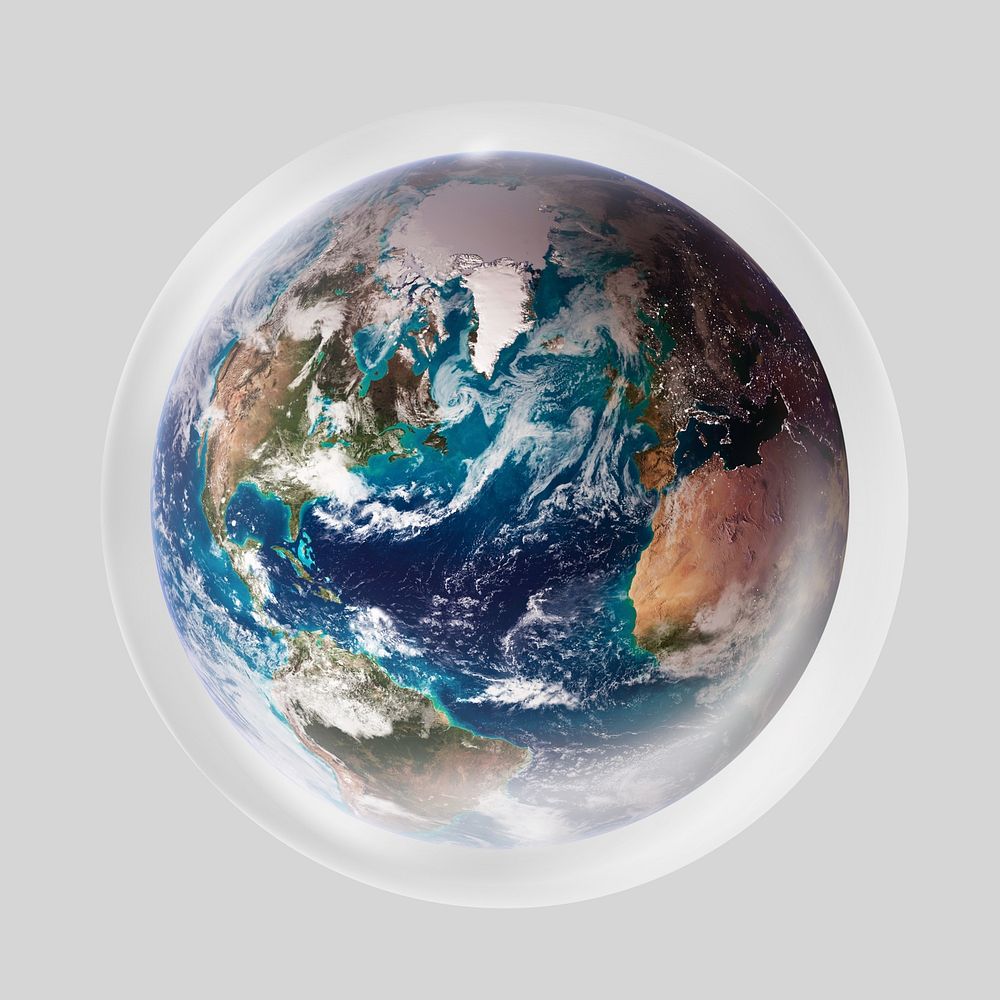 Earth planet bubble. Remixed rawpixel. | Free Photo - rawpixel