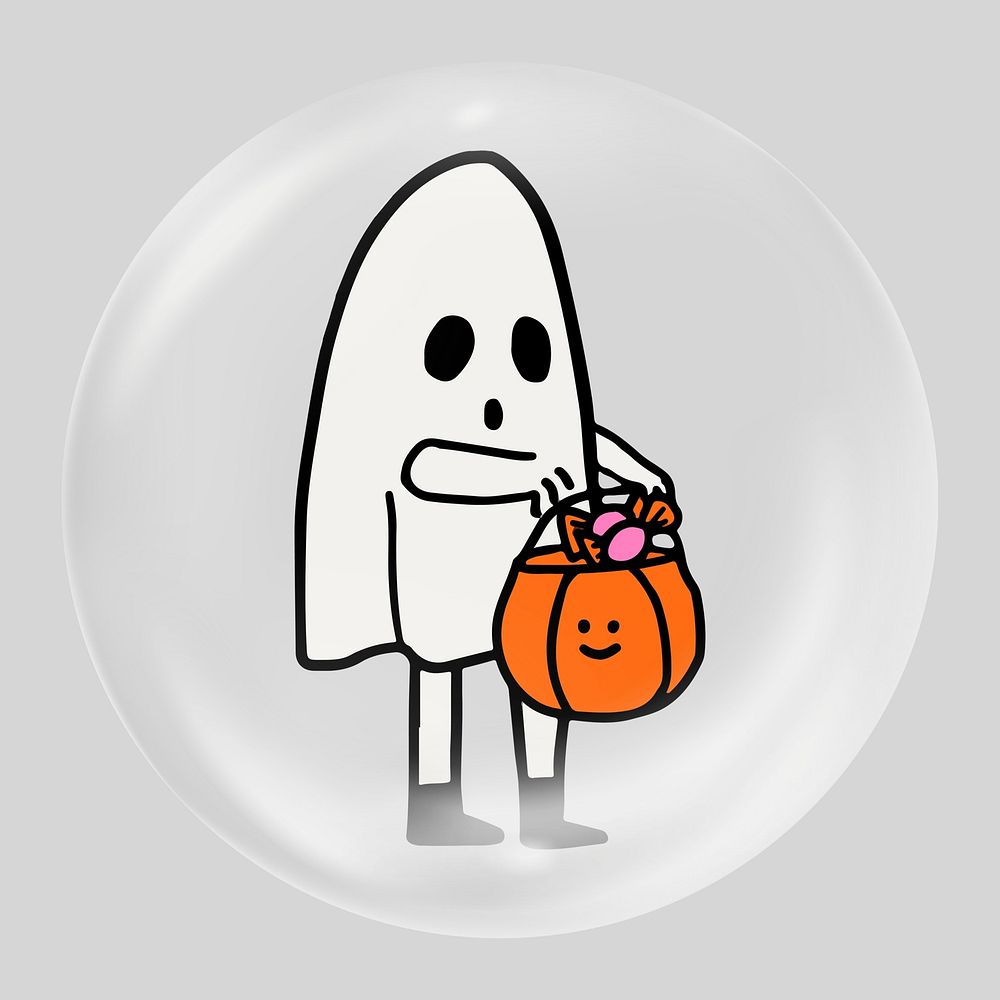 Cute ghost bubble, Halloween illustration | Free Photo - rawpixel