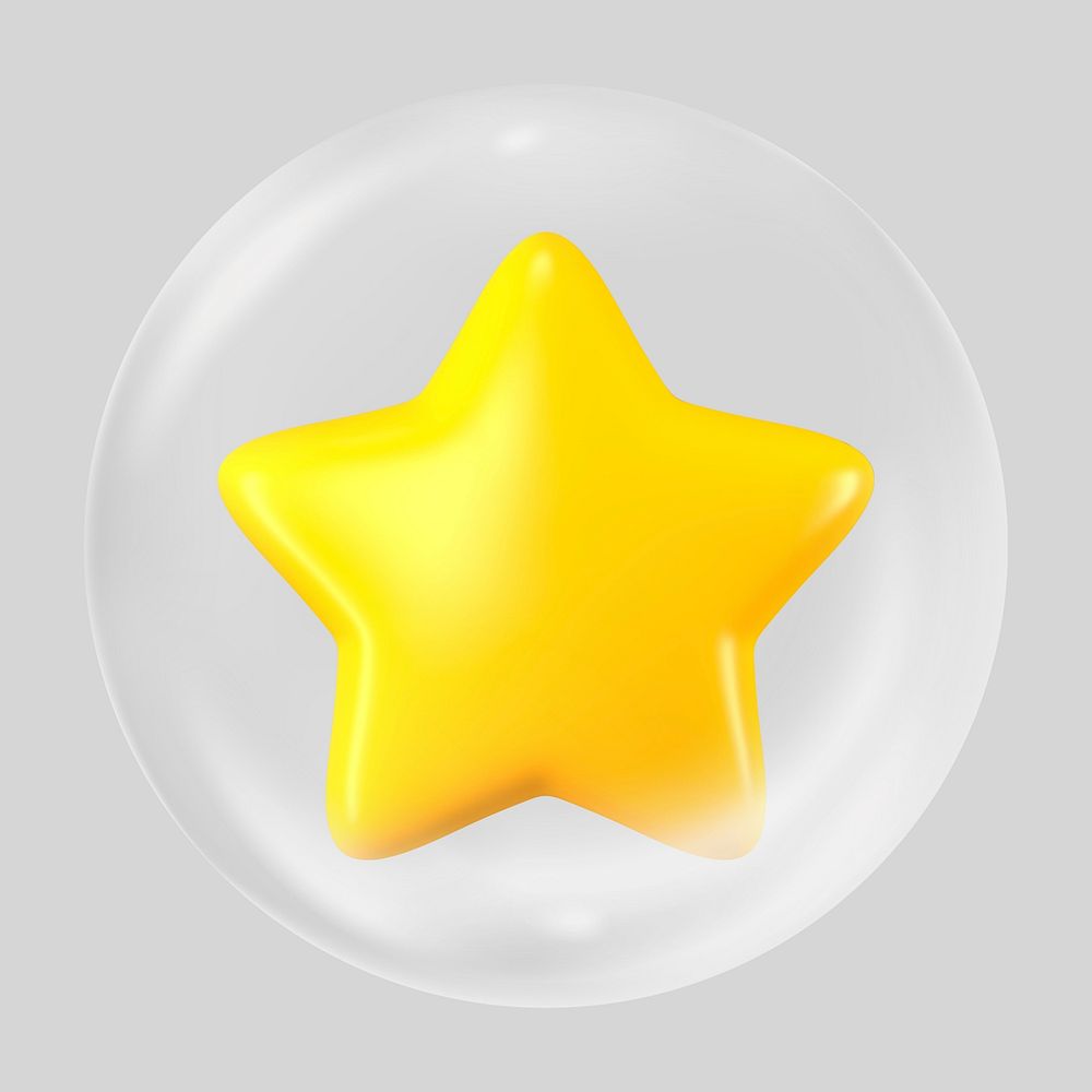 3D star clear bubble element | Free Photo - rawpixel