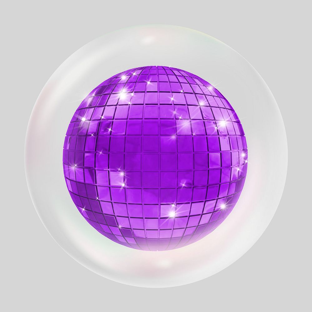 Purple disco ball bubble effect | Free Photo - rawpixel
