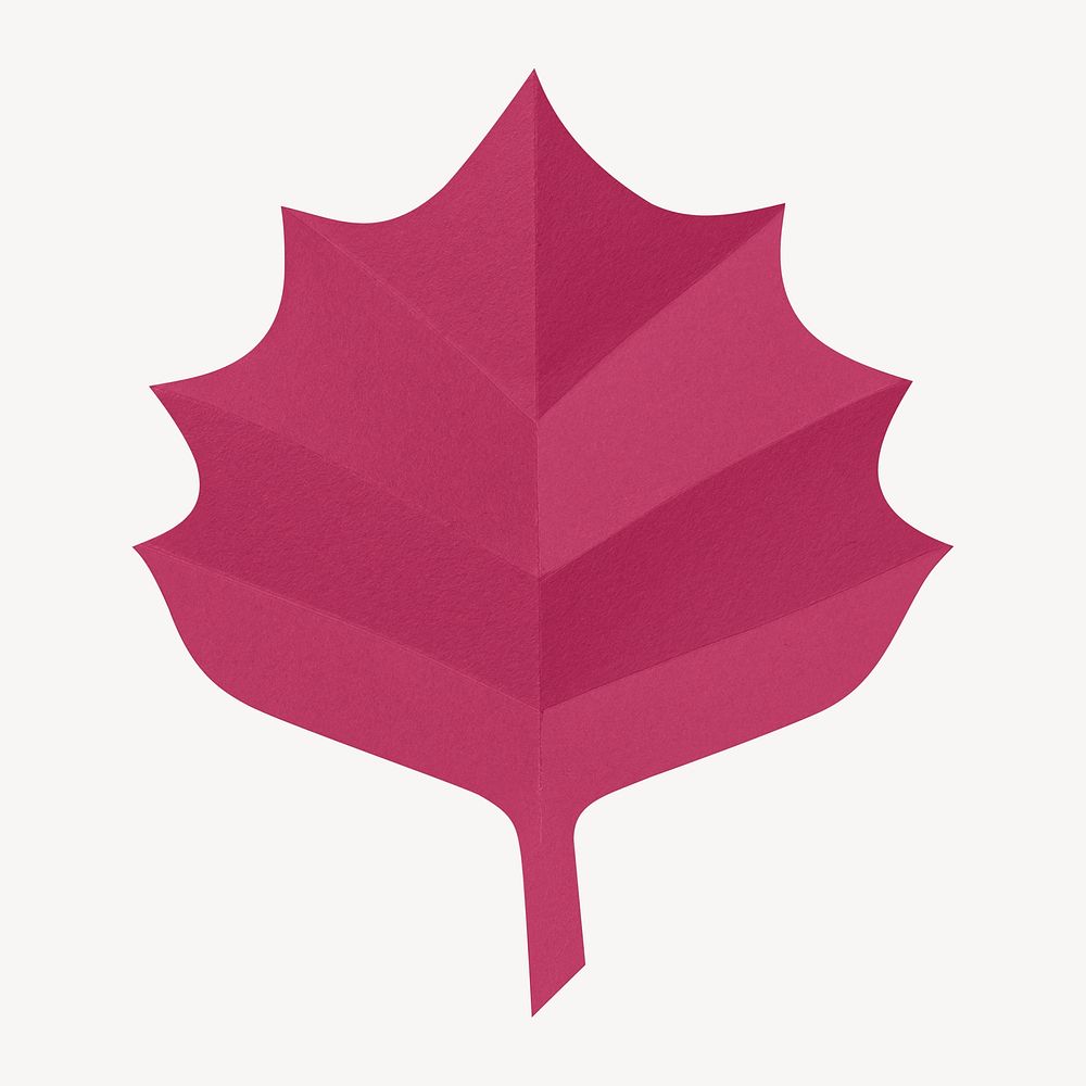 Red aspen leaf, paper craft | Premium PSD - rawpixel