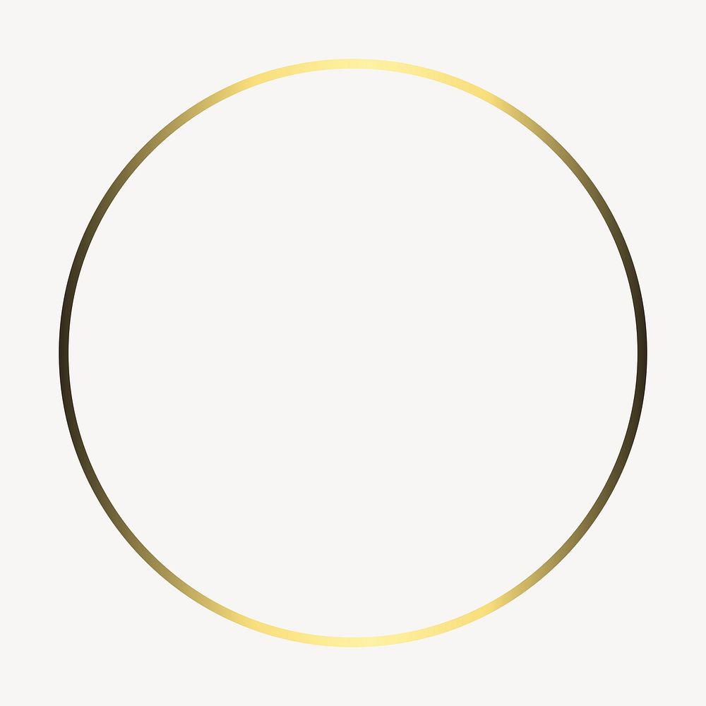 Round gold frame vector | Premium Vector - rawpixel
